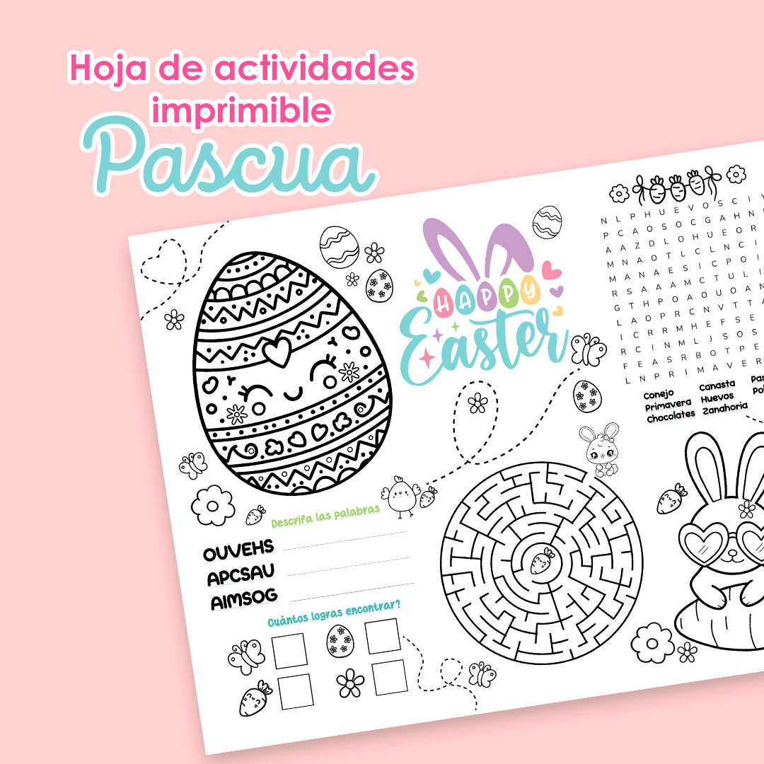 Hoja Actividades Pascua PDF Listo para Imprimir | Opsekio – Opsekio